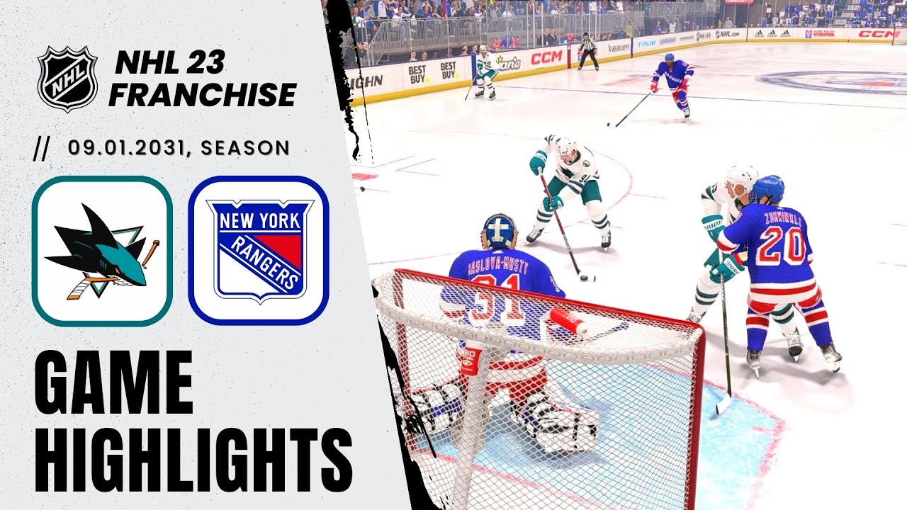 NHL 23 - San Jose Sharks vs New York Rangers | Regular Season, Game 45 ...