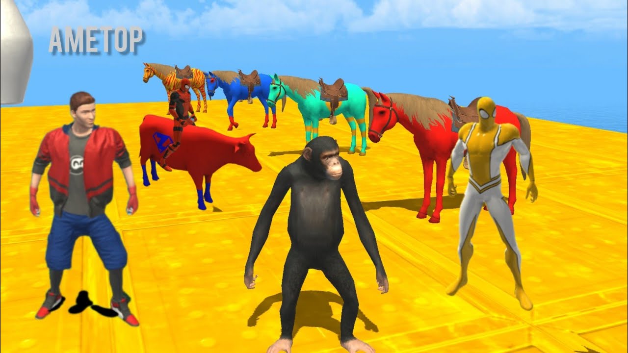 GT animal,Top 4 Heroes Travel the Monster Road, Run and Ride Horses and ...