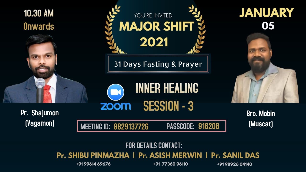 MAJOR SHIFT 2021 | Inner Healing | Session 3 | Day 5 | Pr. Shajumon ...