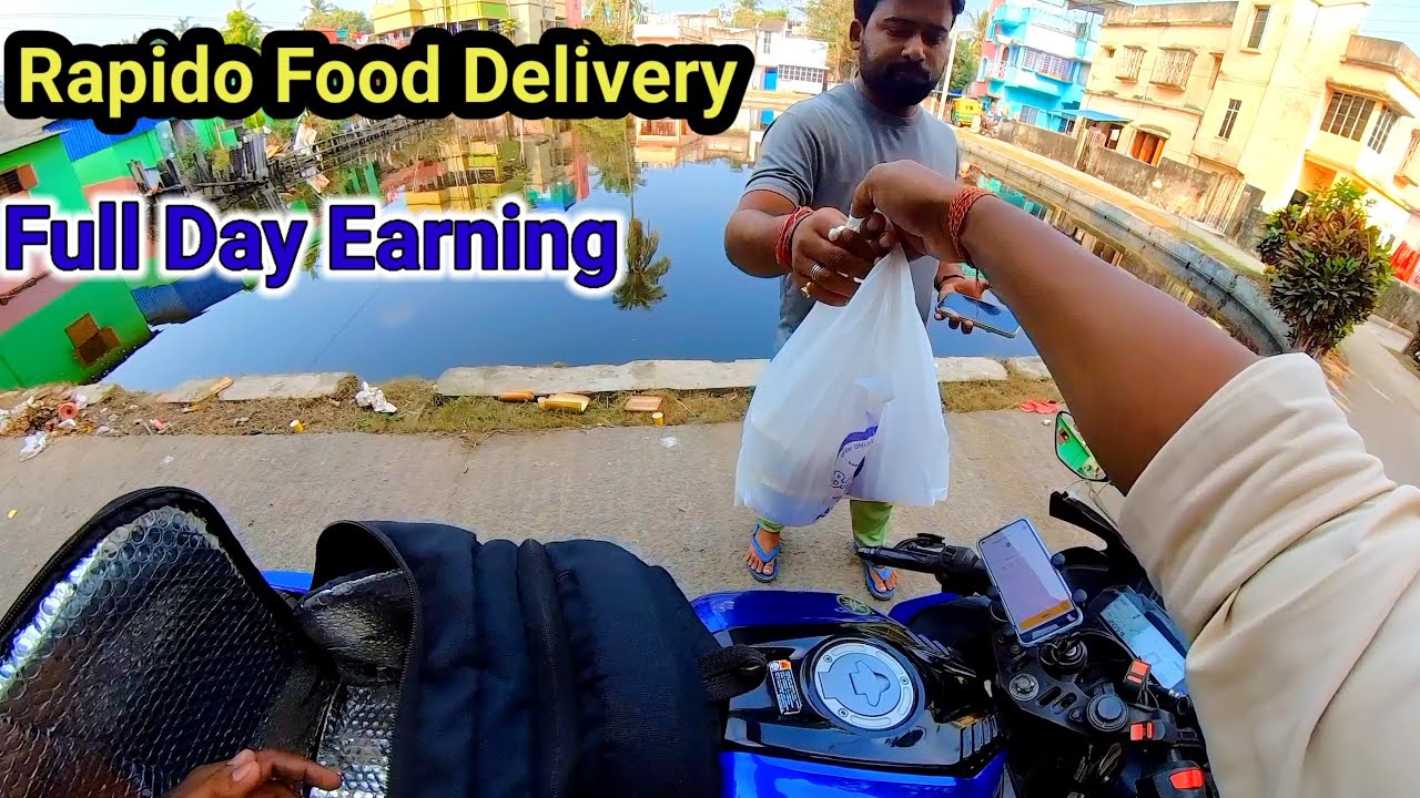 Rapido Food Delivery Full Day Earning || Rapido captain earning ...