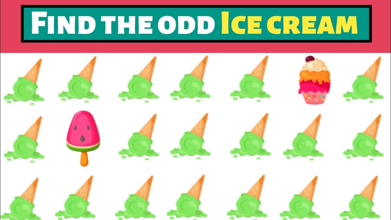 Find the odd Ice cream Quiz 🍨🍦🍧 | Can you Find the odd one out ? | Odd ...