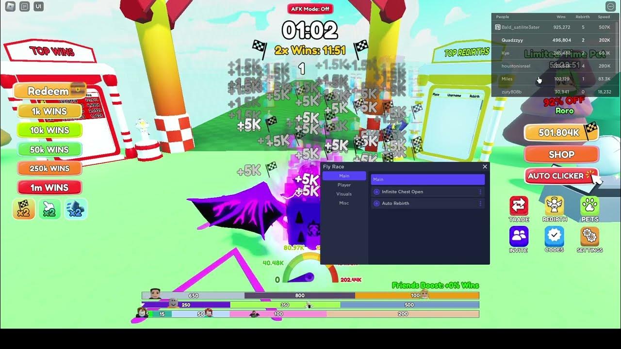 [NEW] FLY RACE SCRIPT *PASTEBIN 2022* | AUTOFARM | AUTO HATCH | AUTO REBIRTH | INFINITE STORAGE ...