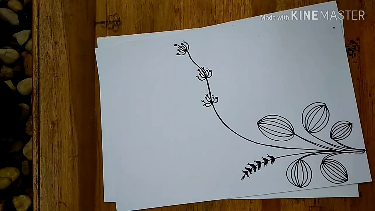 Cara menggambar bunga gradasi 2 warna sederhana - YouTube