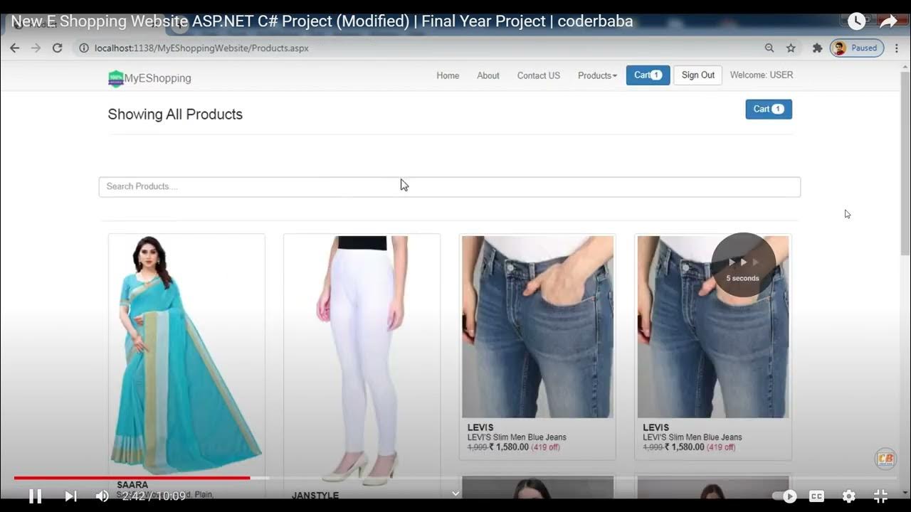 Sayak E Shopping Website ASP NET C# Project - YouTube