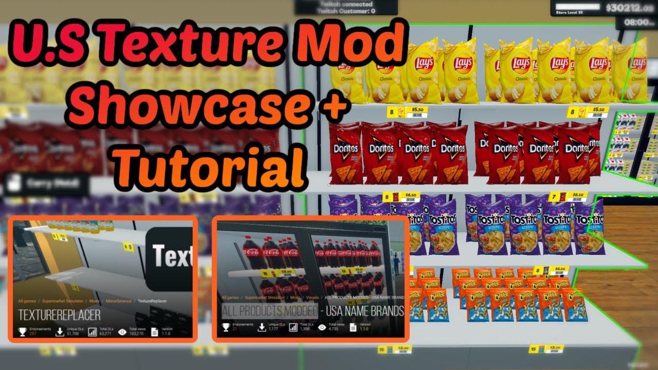 U.S Brand Texture Mod Installation For Supermarket Simulator - YouTube