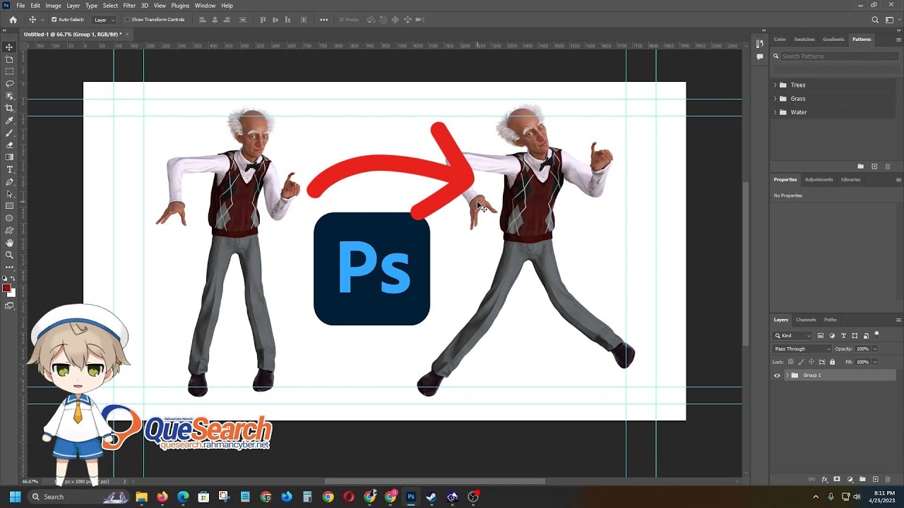 Bagaimana Cara Mengubah Pose Karakter di Adobe Photoshop? - YouTube