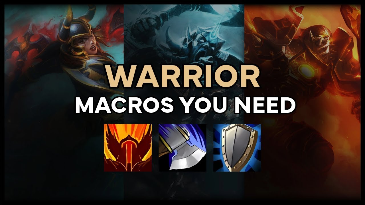 Warrior Macros you need - 10.2.6 - YouTube