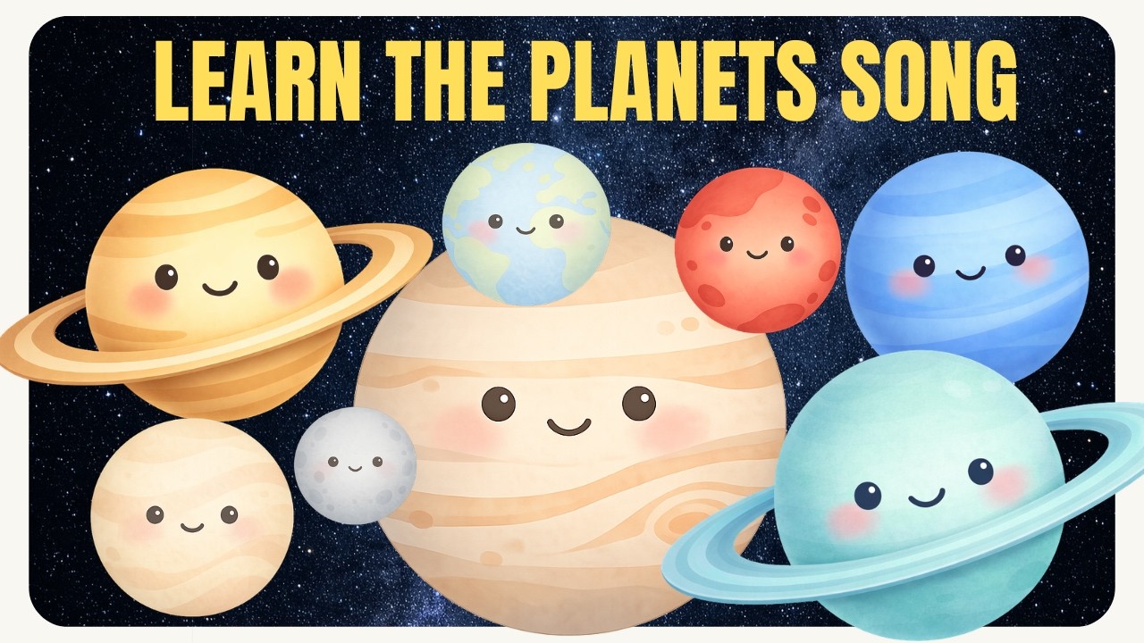 Learn the Planets Song 🌎 Solar System Song for Kids | Learn Space for ...
