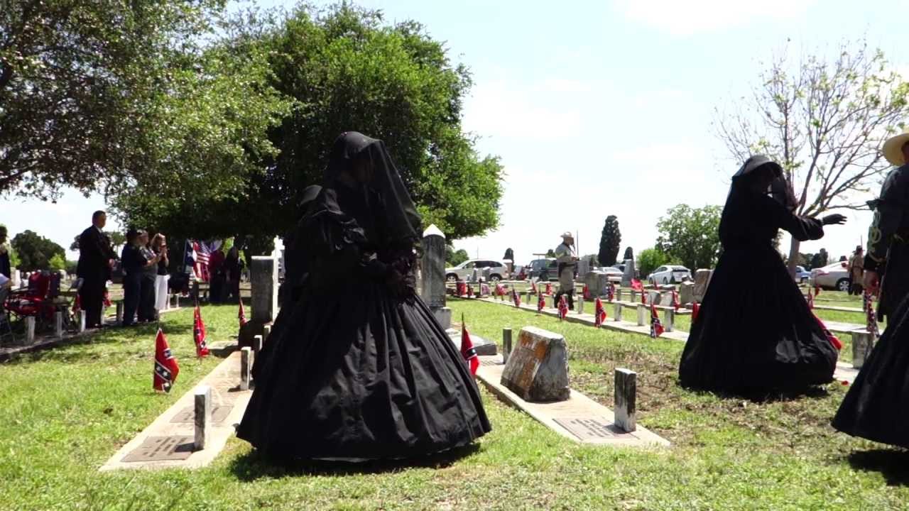 SCV Black Roses at San Antonio, TX Confederate Cemetery - YouTube
