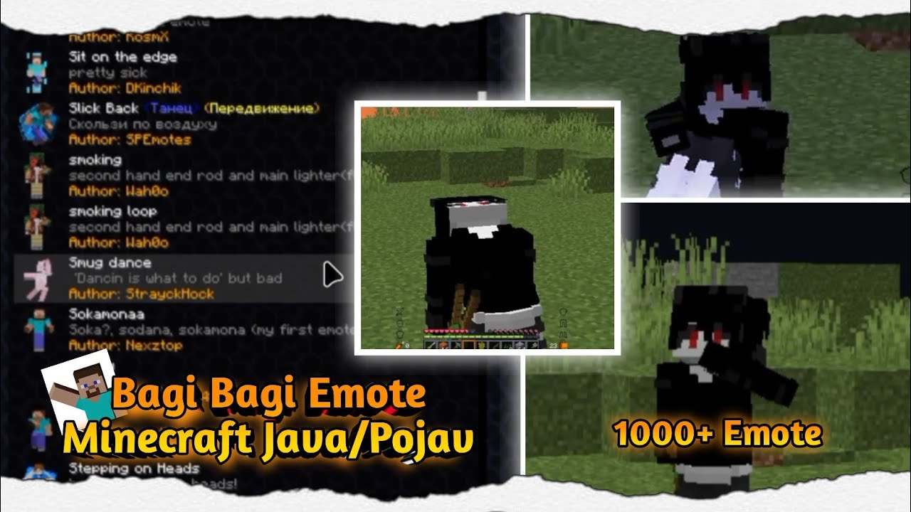 Bagi Bagi Emote Keren Pojav Launcher,Java,Zalith Launcher || 1000 ...
