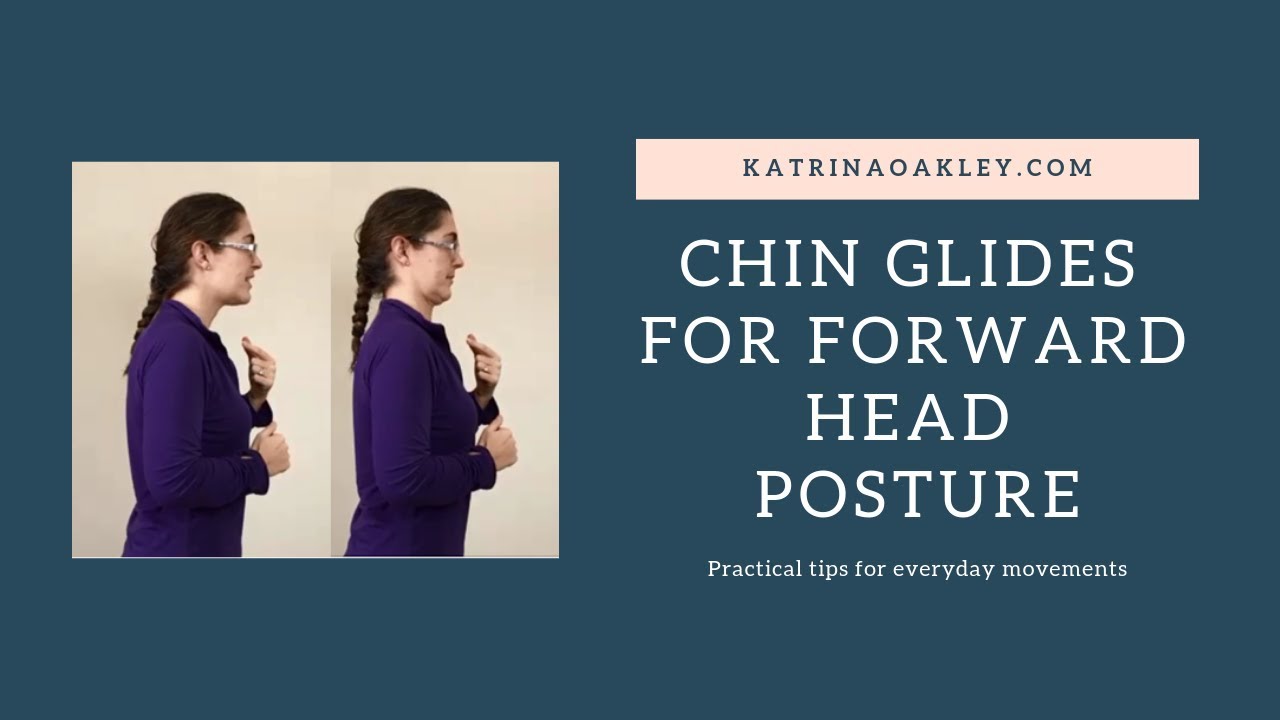 Chin glides for forward head posture - YouTube