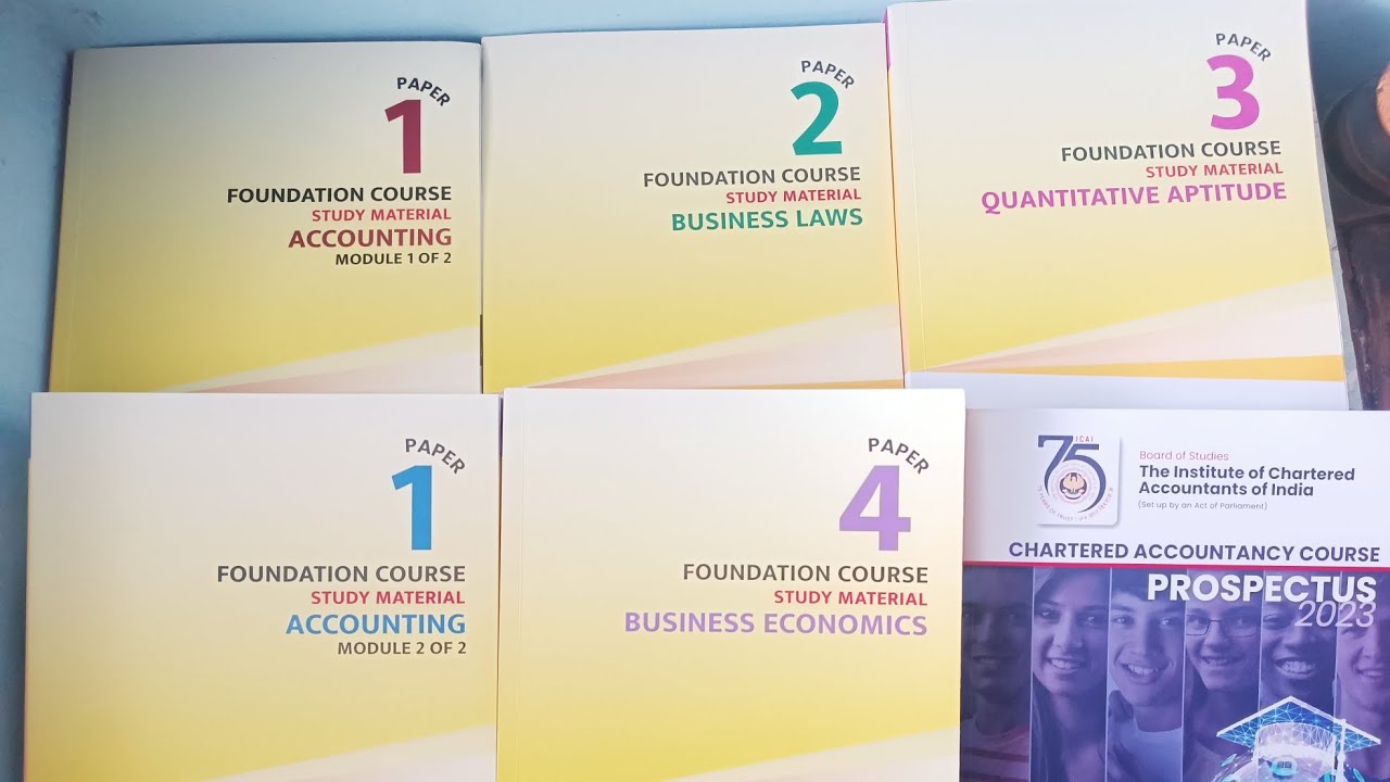 Unboxing CA FOUNDATION Books for JAN'25 Attempt. - YouTube