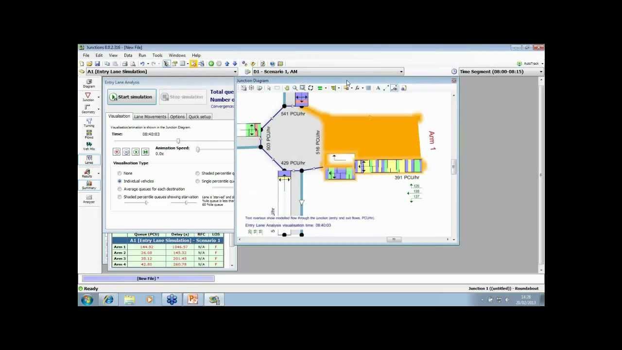 ARCADY 8 - Queue Simulation at Roundabouts - YouTube