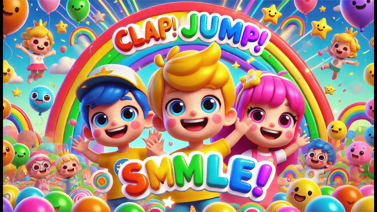 Clap Jump Smile Song for Kids | Nursery Rhyme + Dance Moves - YouTube