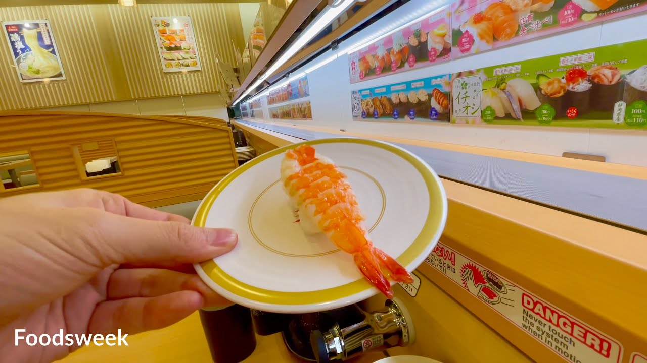 Different Types of Shrimp Sushi - Sushi Train in Japan - YouTube