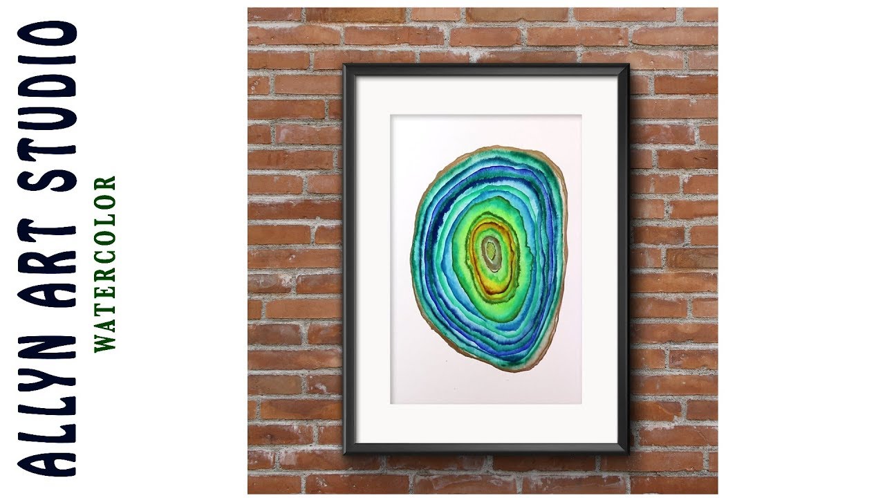 Watercolor Technique - Agate Painting - YouTube