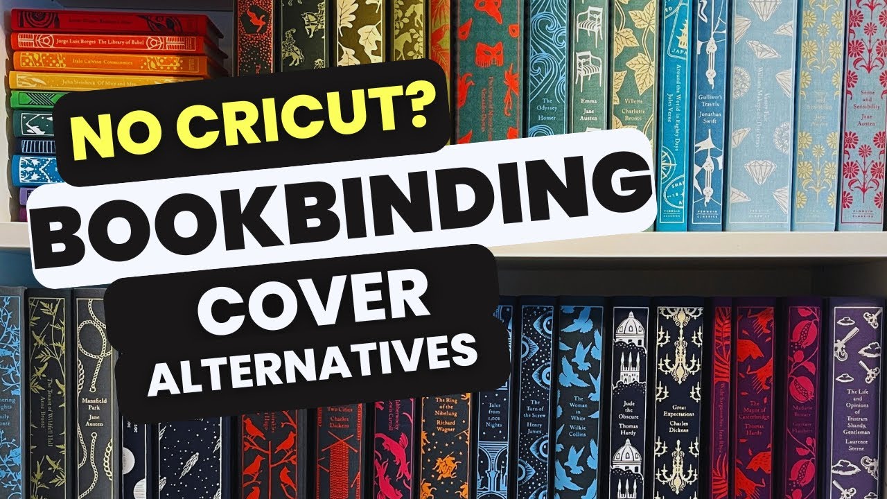 How to decorate your rebound book covers without a Cricut! - YouTube