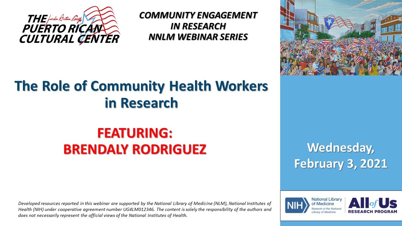 The Role of Community Health Workers in Research - YouTube