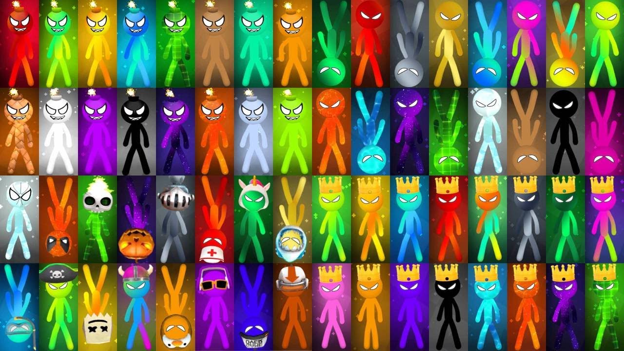 The Stickman Party All UNLOCKED - Skins/Colors/Cars/Tanks/Effects - New ...