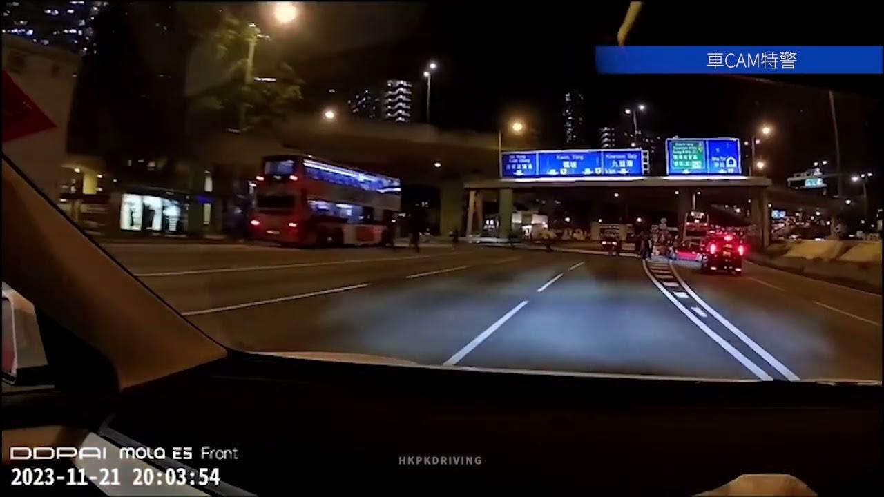 車CAM直擊 - 觀繞TA大塞車 大量市民冒險跑過觀塘道 - YouTube