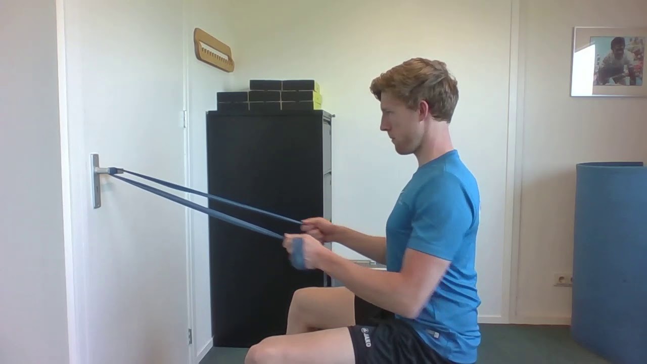 Scapula setting - seated row - YouTube
