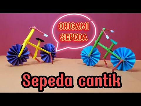 SEPEDA CANTIK DARI KERTAS ORIGAMI BICYCLE ORIGAMI ⁉️EASY ORIGAMI - YouTube
