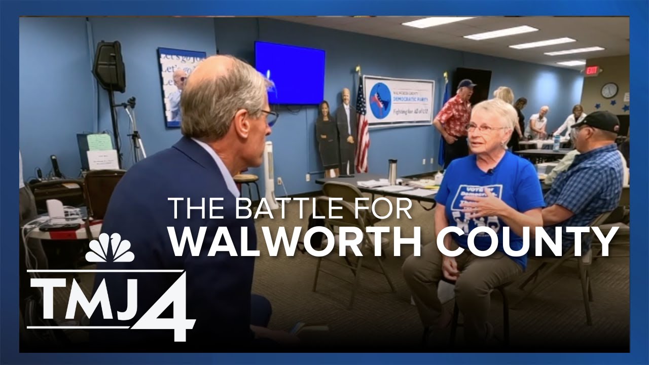 The battle for Walworth County: Democrats step up voter outreach - YouTube