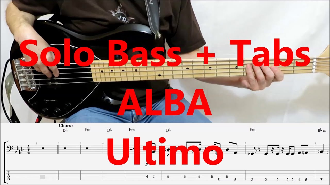 Ultimo - Alba (BASS TABS TUTORIAL COVER) - YouTube