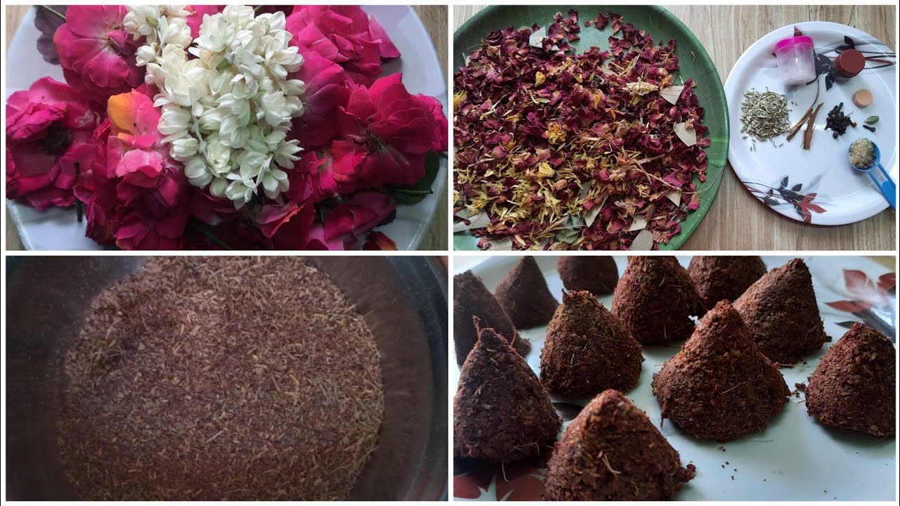 How to make sambrani cone with dry flower |diy sambrani cup | how to ...