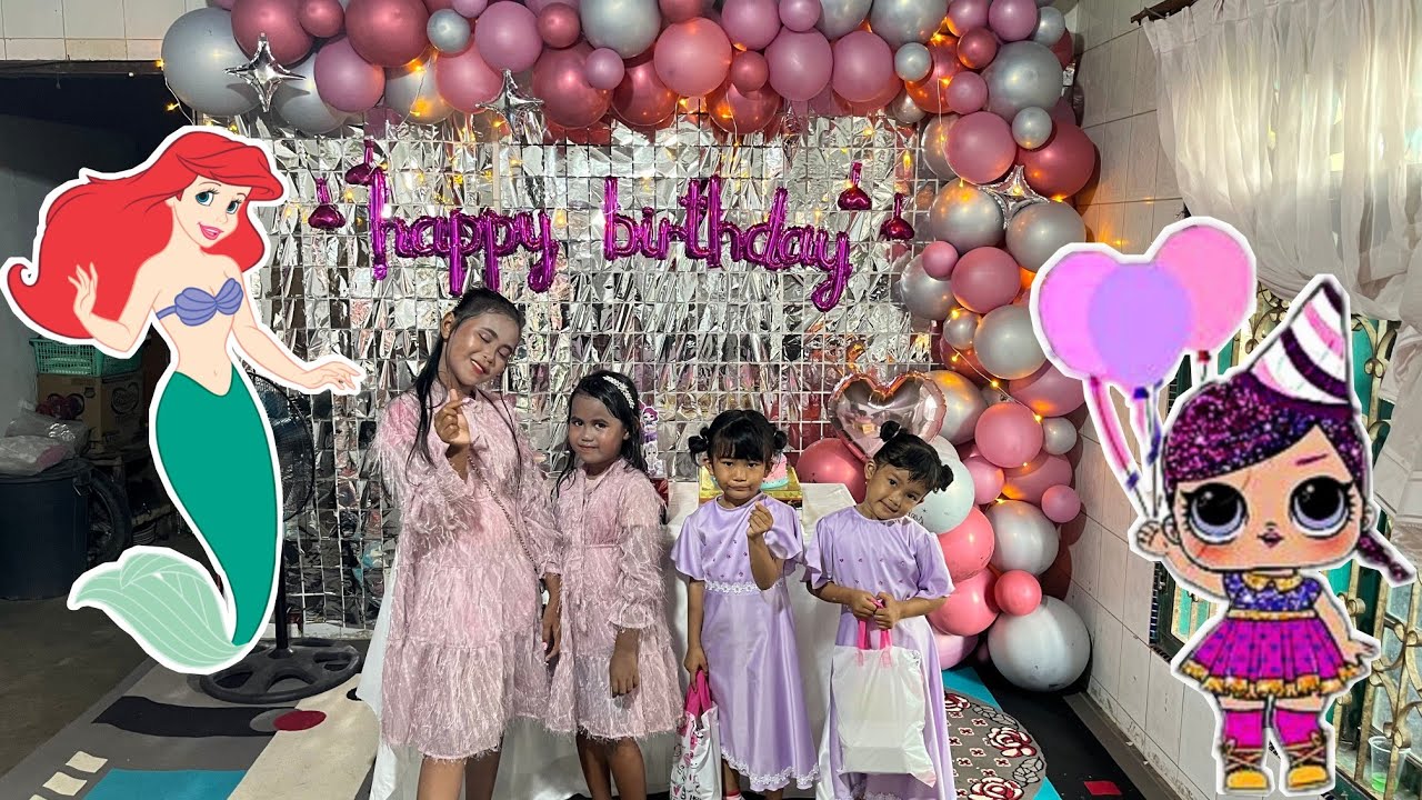 ULANG TAHUN LOL DAN MERMAID GENDHIS 🥳 - POTONG KUE ULANG TAHUN 🎂 | QIFA ...