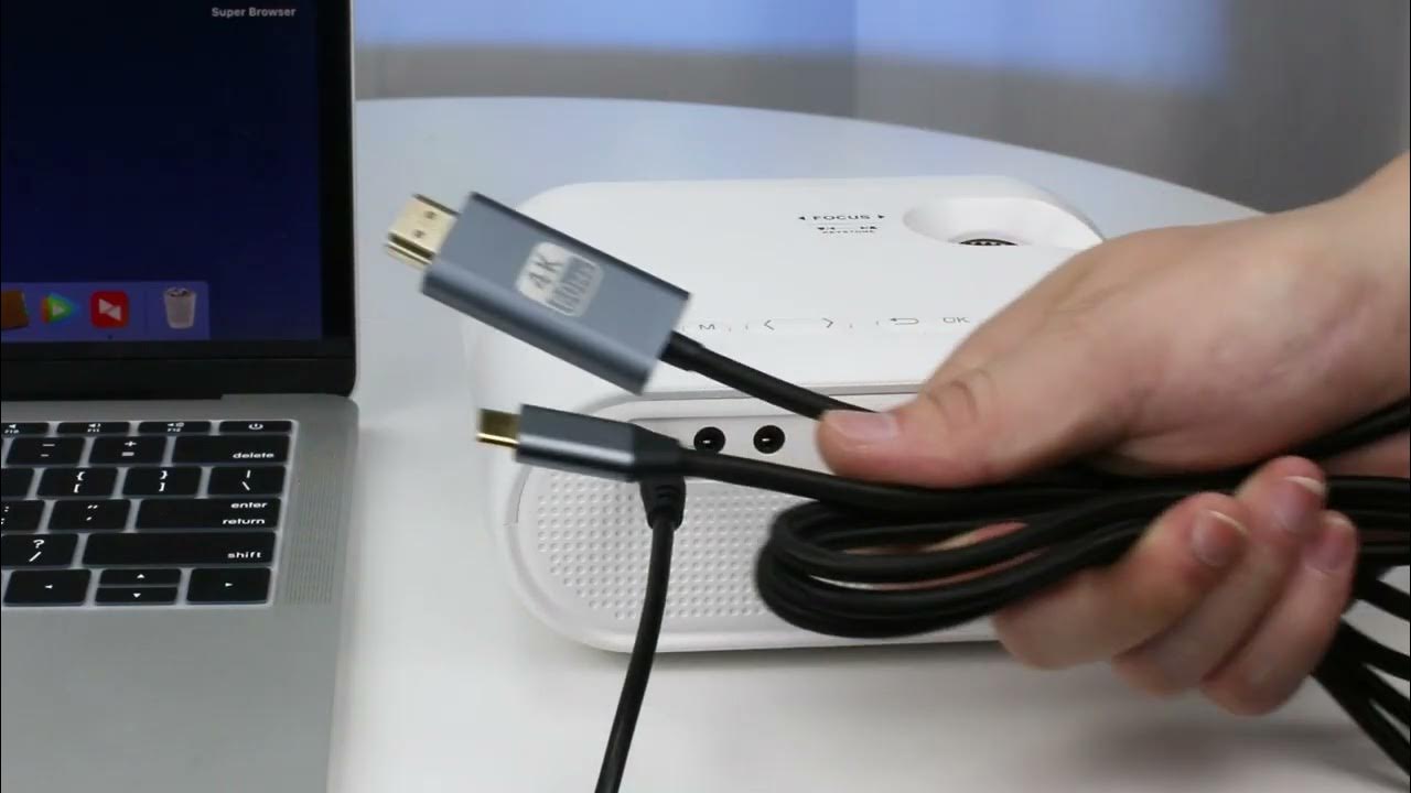 V16 Laptop USB C to HDMI Cable Adapter VISSPL projector - YouTube