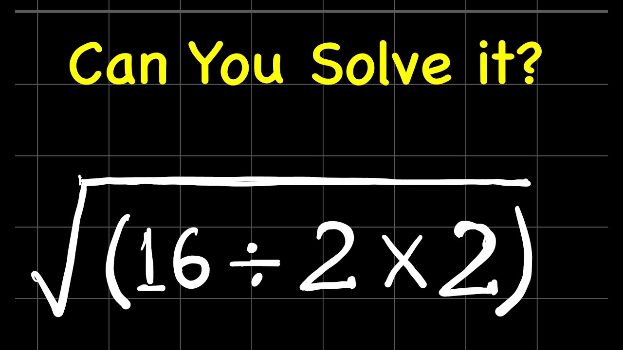 How do you solve it? - YouTube