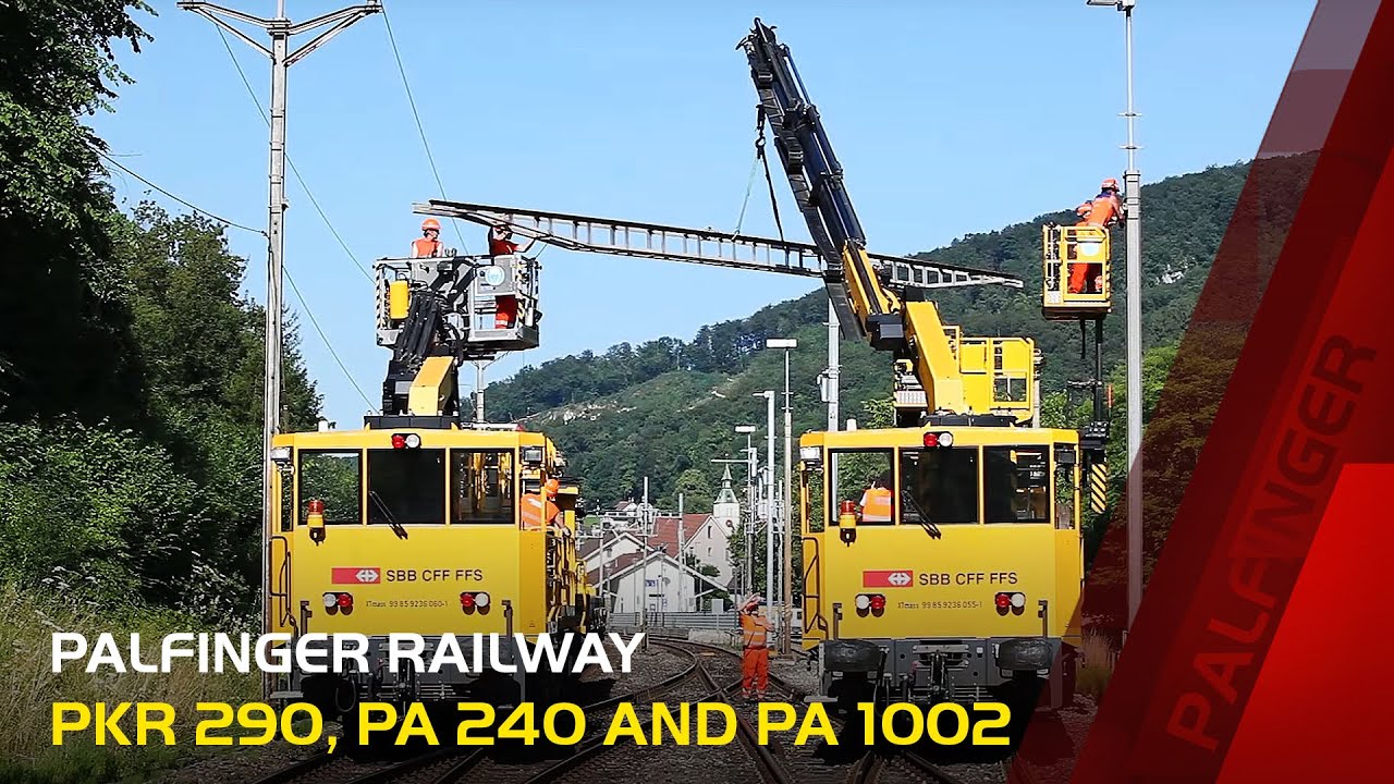 PALFINGER Railway / Eisenbahn - PKR 290, PA 240 and PA 1002 - YouTube