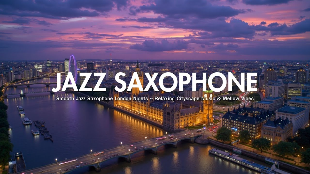 Smooth Jazz Saxophone London Nights ~ Relaxing Cityscape Music & Mellow ...