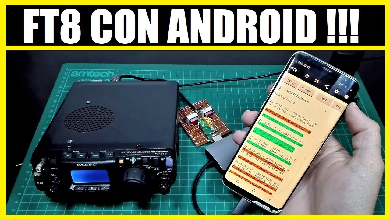 FT8 CON TU MOVIL ANDROID Y EMISORA YAESU FT-818nd ! - YouTube