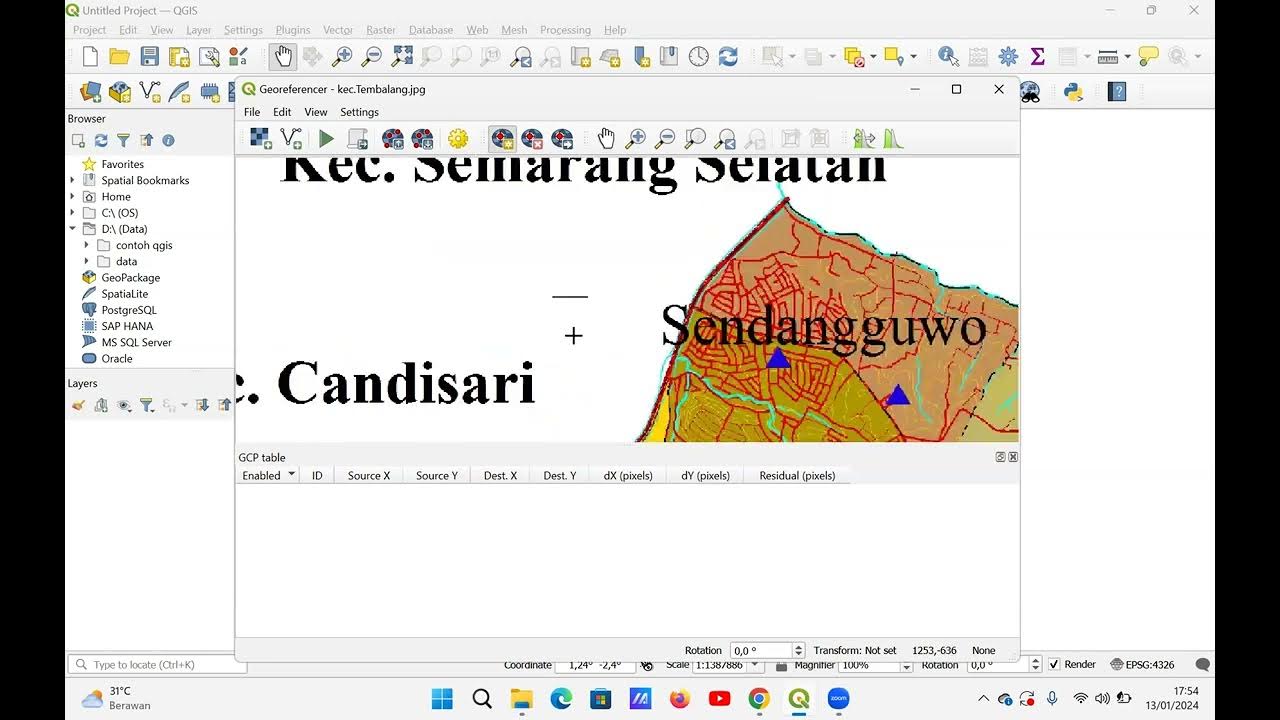 Georeference peta JPEG I georeference QGIS 3.34.0 #QGIS #QGIS3.34 #SIG #shorts - YouTube