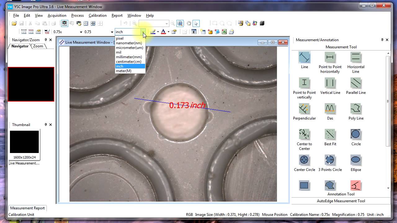 Changing the unit display for video measurement software - YouTube