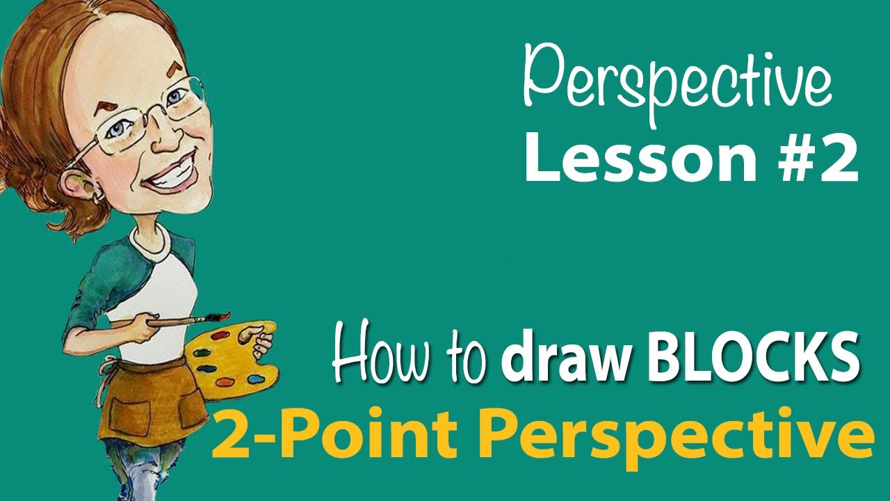 How to draw a blocks in 2-Point Perspective | Perspective Lesson #2 ...