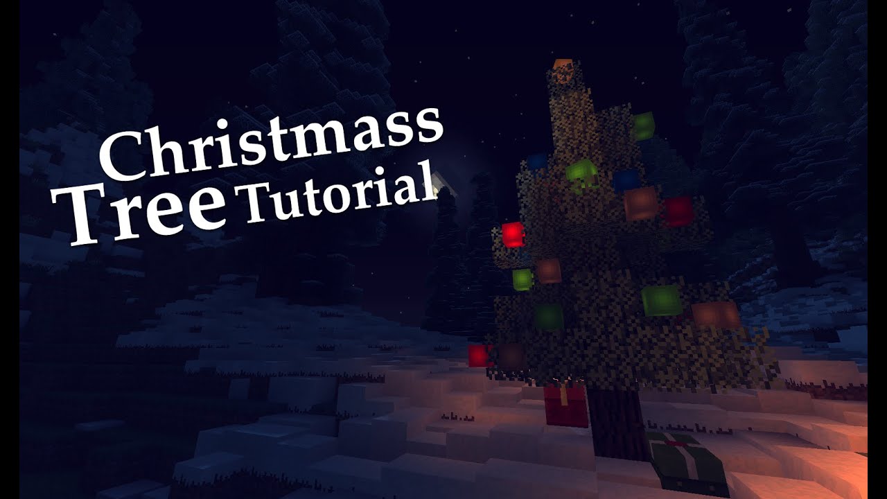 Minecraft: Christmas Tree Tutorial + Custom Decoration | Christmas ...