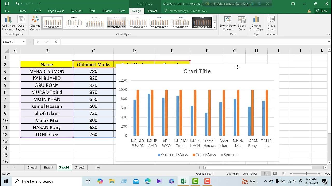 How to work Microsoft Excel Bar Chart - YouTube