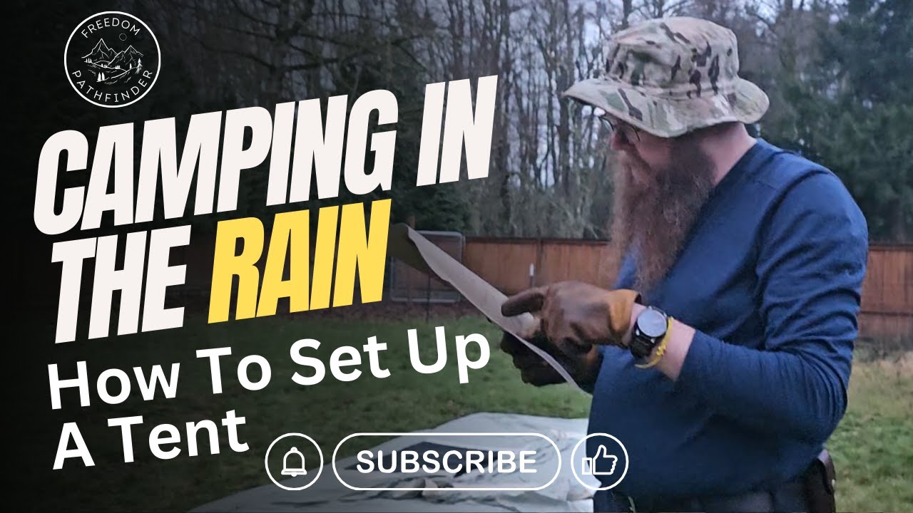Camping in the Rain How To Set Up A Tent - YouTube