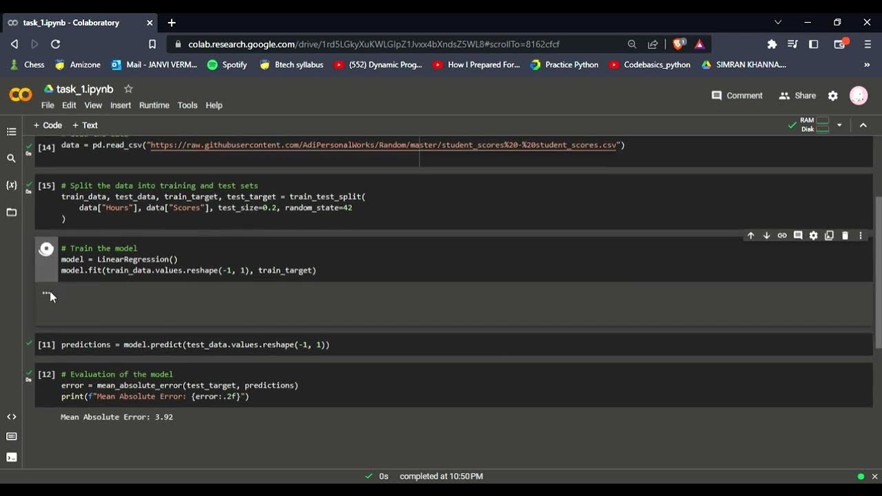 Task 01 Prediction using Supervised ML TSF GRIP tasks #1 - YouTube