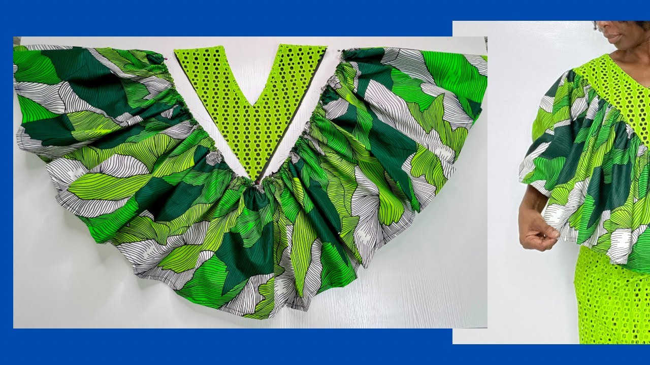 Sew this Simple gathered cape top with V neck - YouTube