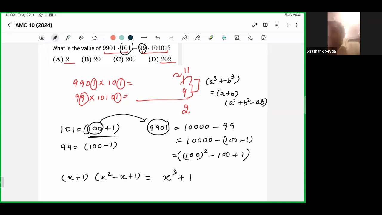 AMC 10 and AMC 12 Problem Solving Seminar on 22-7-2025 - YouTube