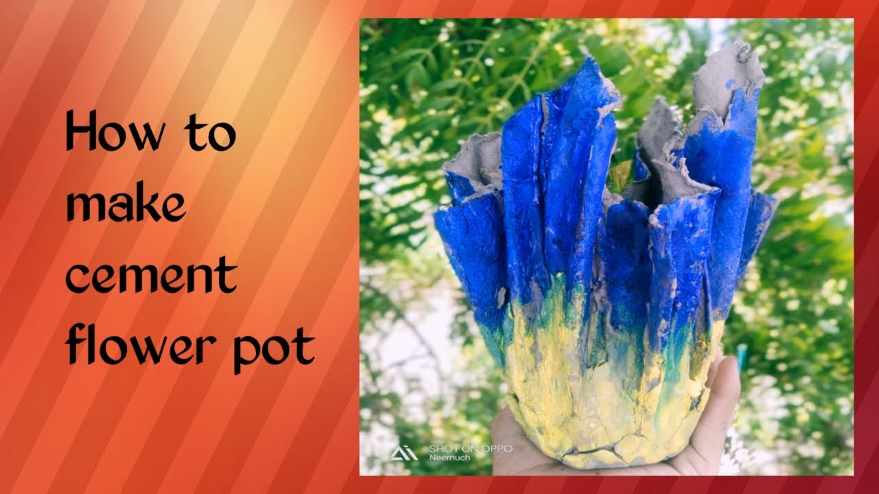 Pot-making techniques from clothes and cement- ideal for garden ...