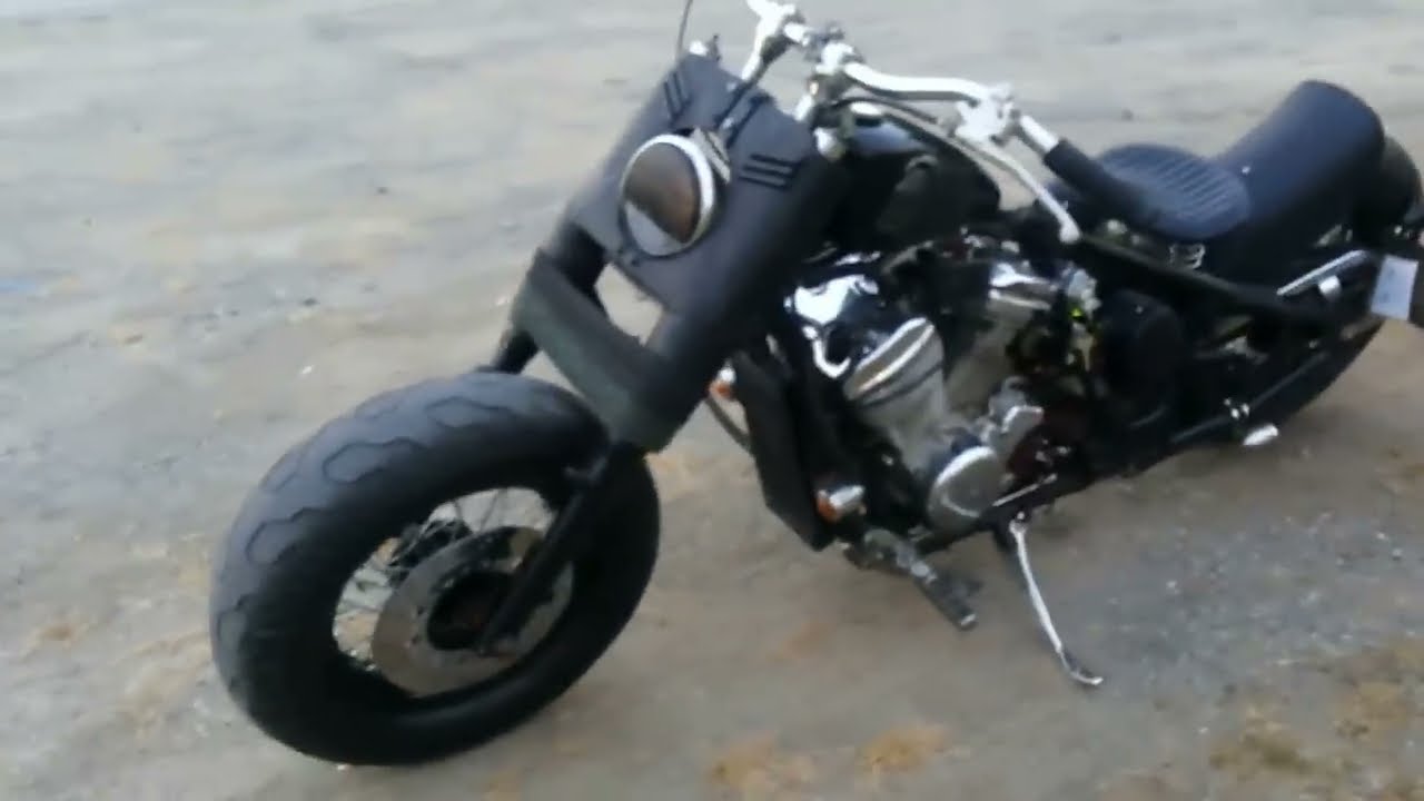 CUSTOM BUILD OF/VLX 400/RAT BOBBER STYLE - YouTube