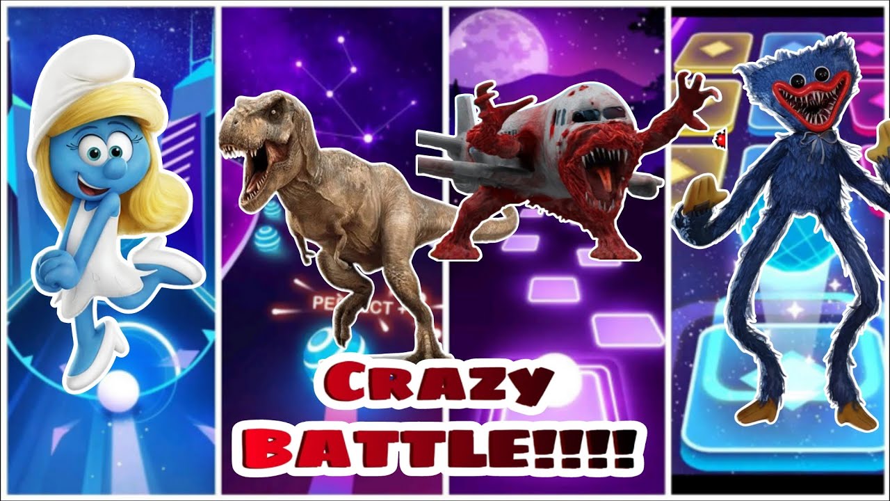 TILES HOP MEGA BATTLE #103 Smurfs VS Jurassic World Rebirth VS The ...
