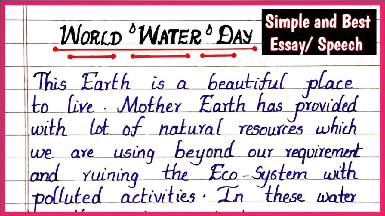 World Water Day Essay/Speech | Essay/Speech on World Water Day in ...