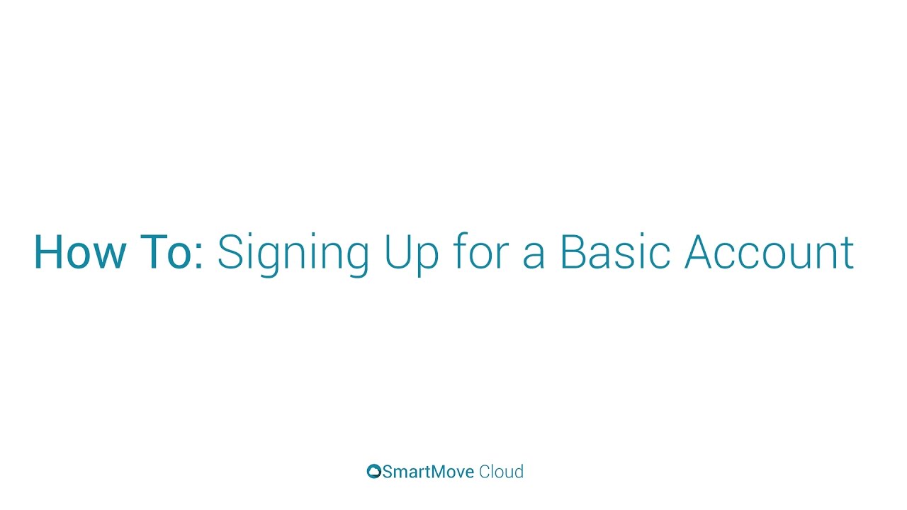 How To: Signing Up for a Basic Account - YouTube