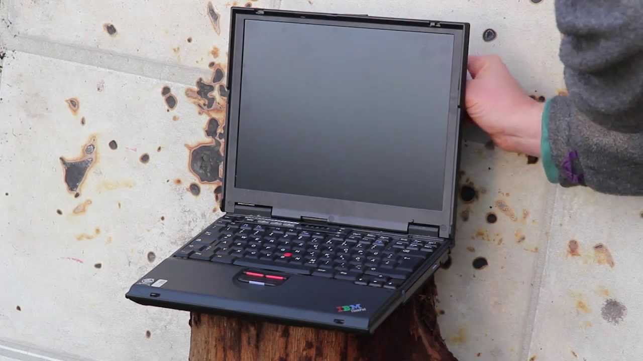 Exploding Laptop Notebook Sylvester 2013/2014 slow motion - YouTube